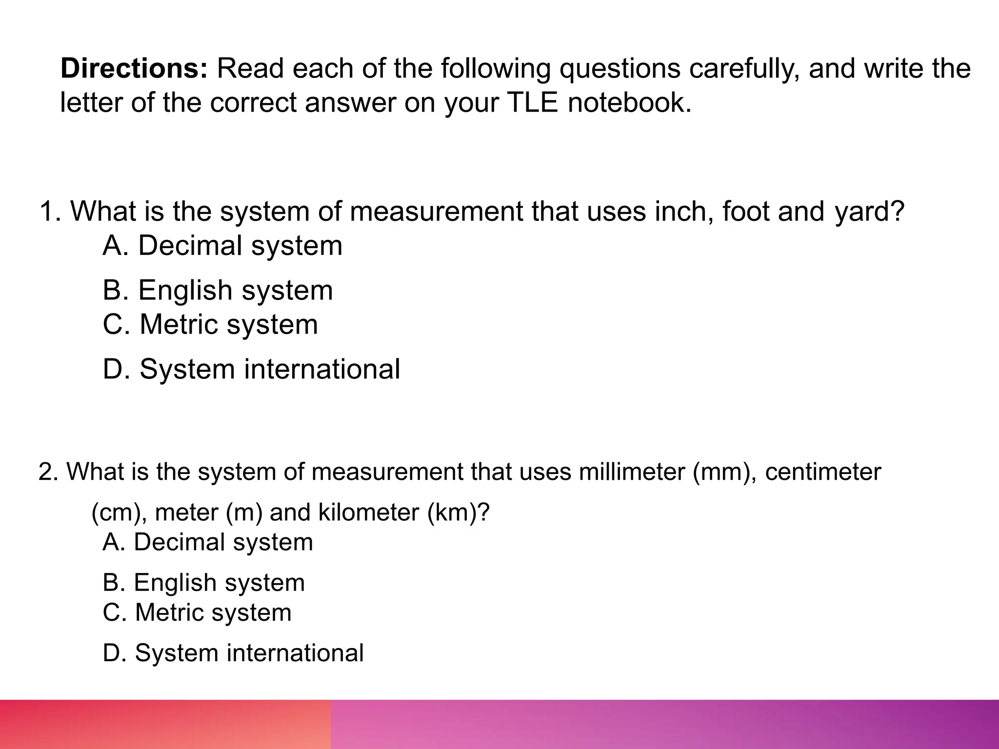 M5 MEASUREMENT & CALCULATIONS.pptx CARPE | PPTX