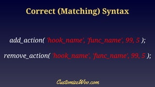 WooCommerce: Issues With remove action() | PPT