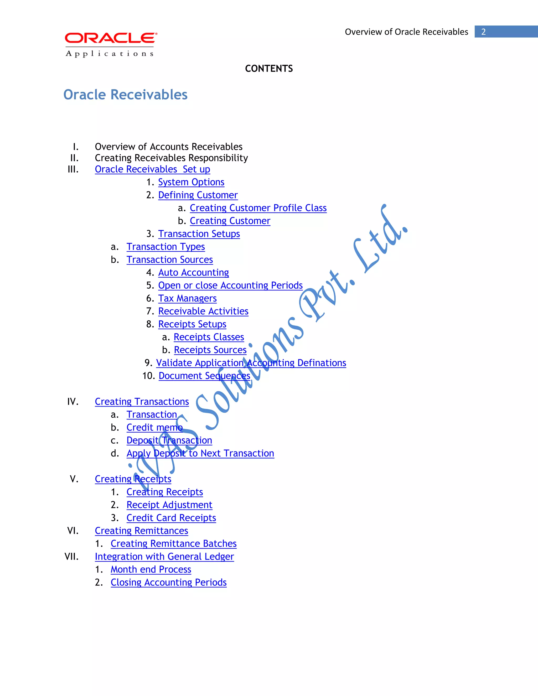 Oracle Receivables ivas | PDF