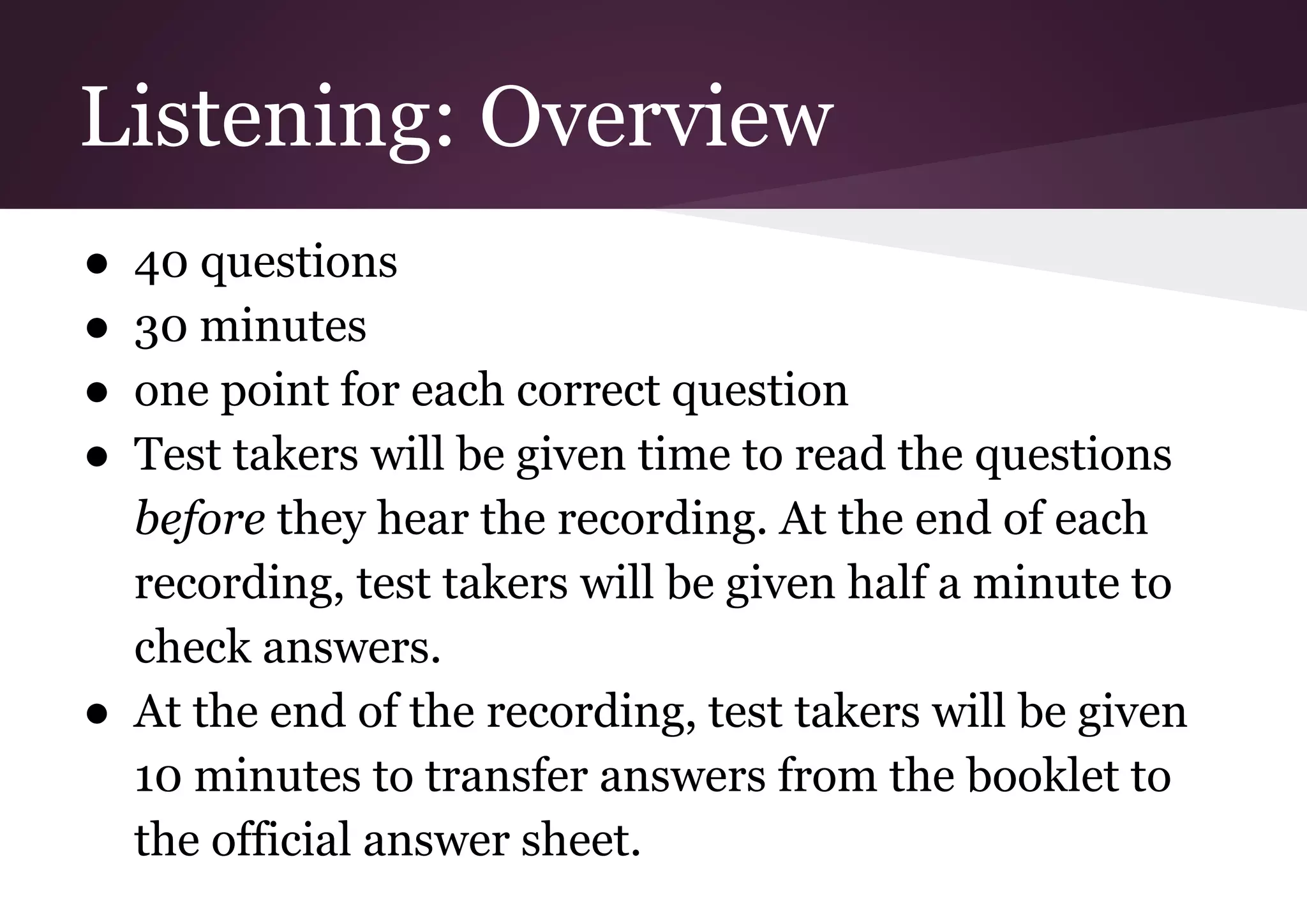 Academic IELTS: Exam Format | PPTX