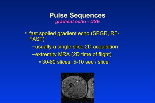 Pulse sequences gradient echo | PPT