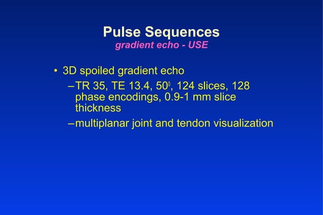 Pulse sequences gradient echo | PPT