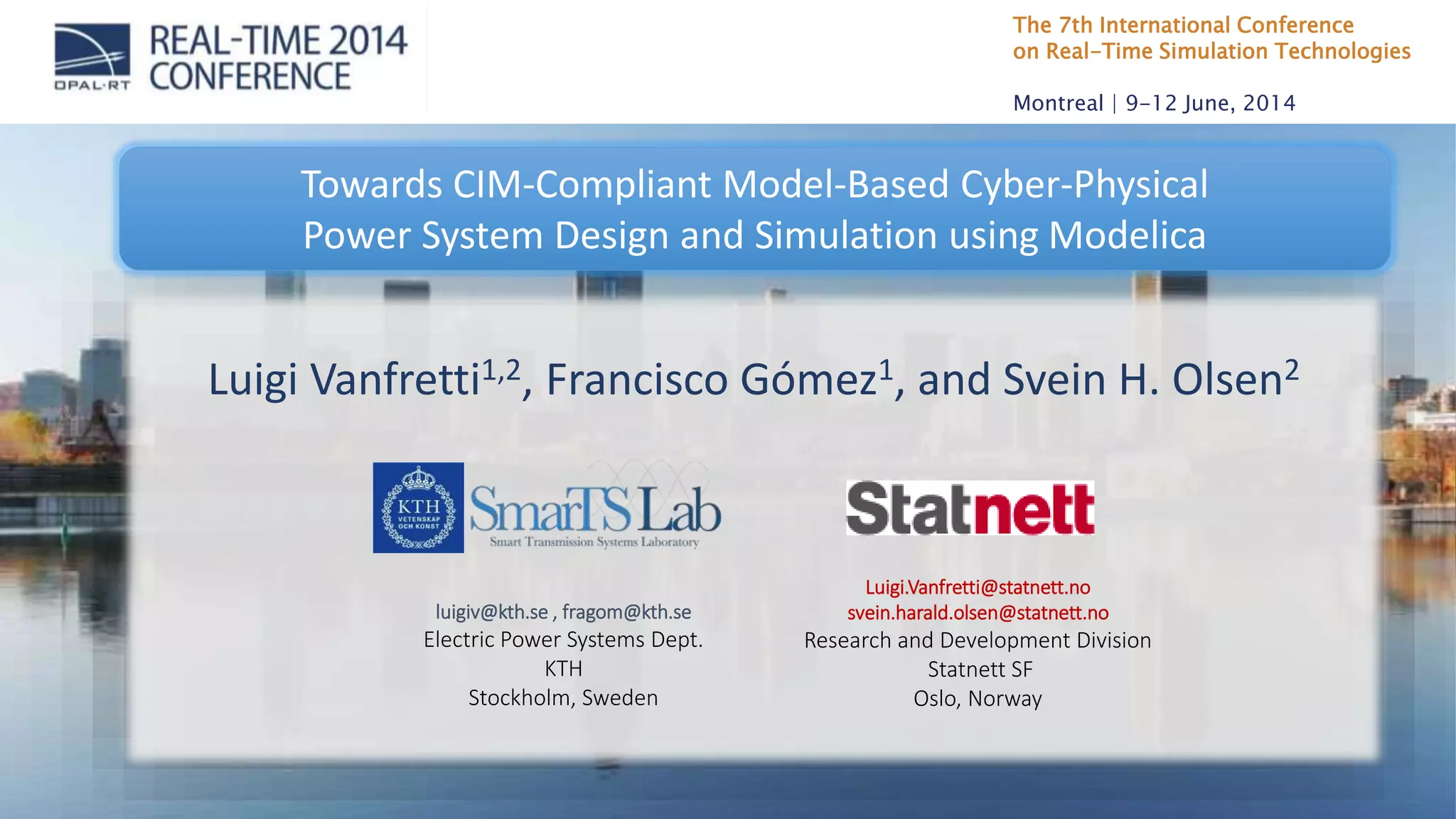 Towards CIM-Compliant Model-Based Cyber-Physical Power System Design ...