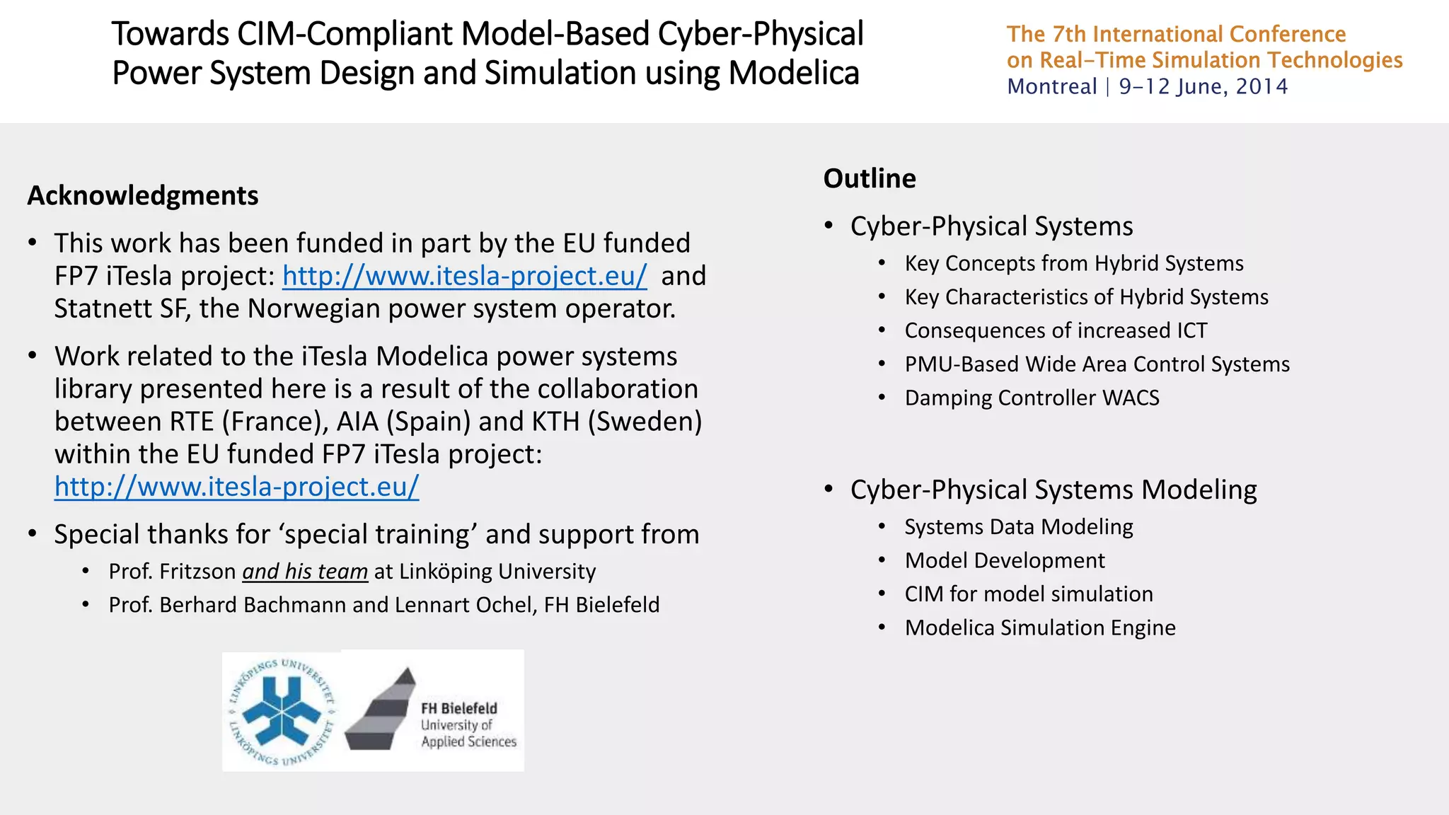 Towards CIM-Compliant Model-Based Cyber-Physical Power System Design and Simulation using ...