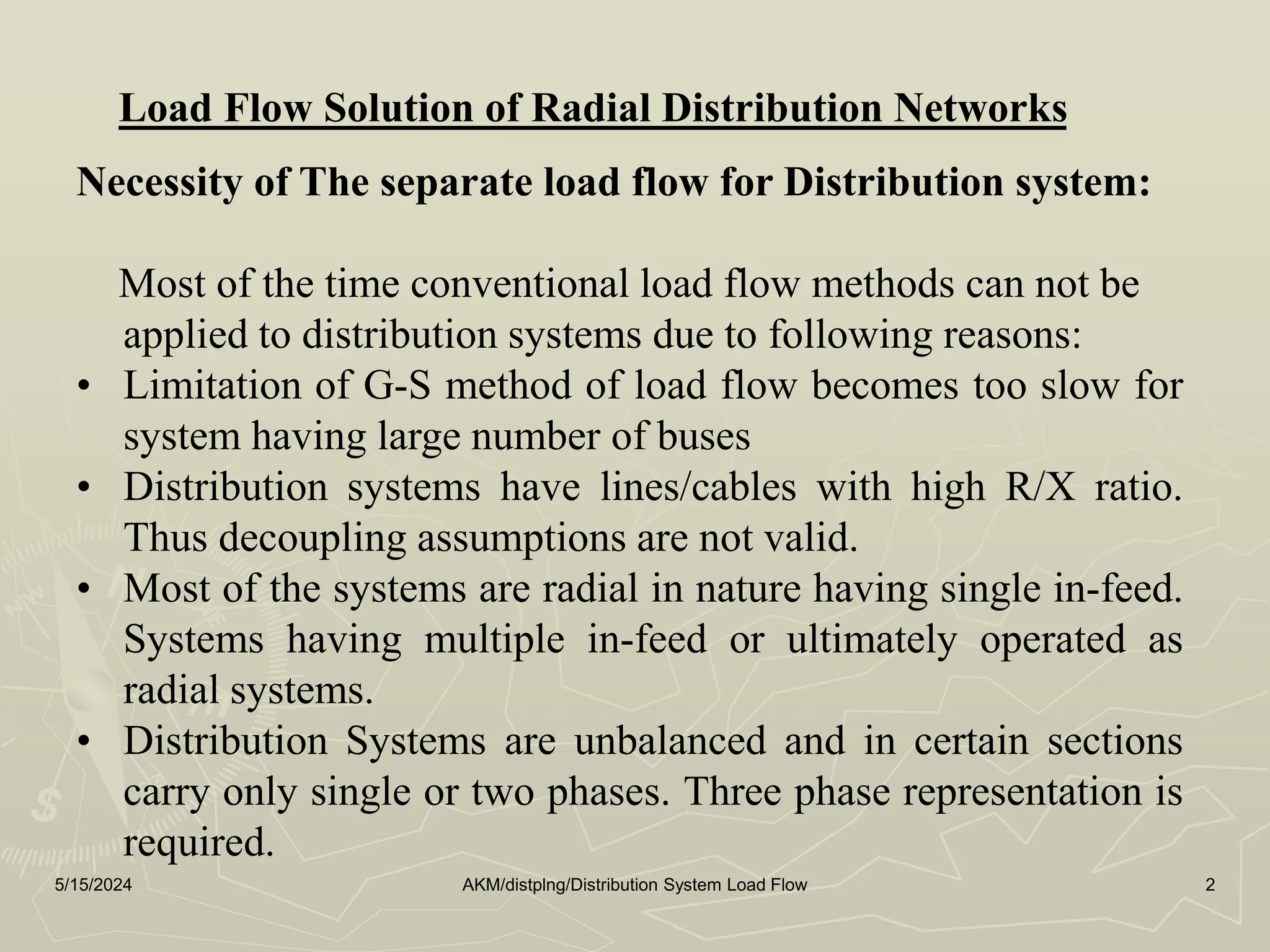 M6 Distrbution Load Flow Analysis Of Distribution System Ppt
