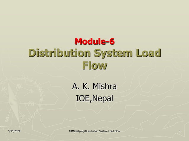 m6-Distrbution Load Flow analysis of distribution system.ppt