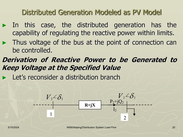 M6 Distrbution Load Flow Analysis Of Distribution System Ppt