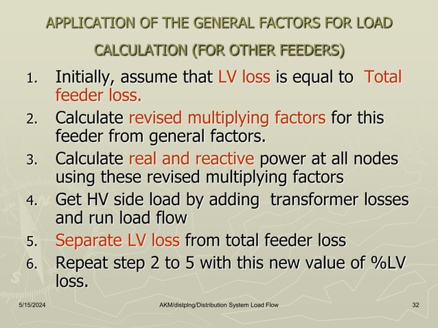 M6 Distrbution Load Flow Analysis Of Distribution Systemppt