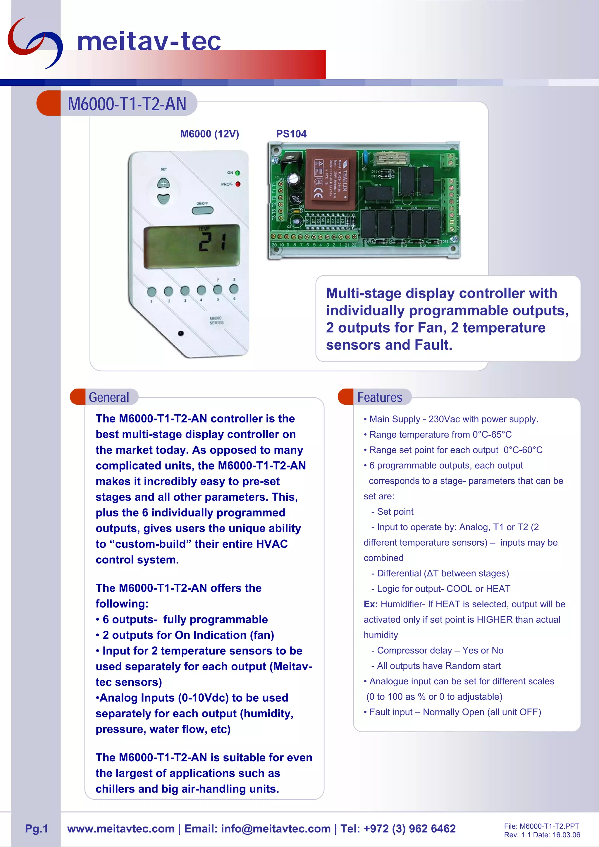 M6000 t1-t2-an-air-conditione-controller | PDF
