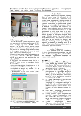 Speed Control of Induction Motor Using PLC and SCADA System | PDF