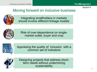 Inclusive business model approach: A methodology for implementation ...