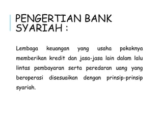 Analisis bank syariah pada perusahaan in | PPT