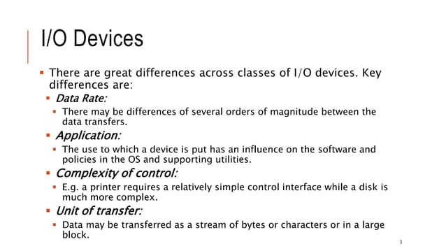 Input Output Management in Operating System | PPTX