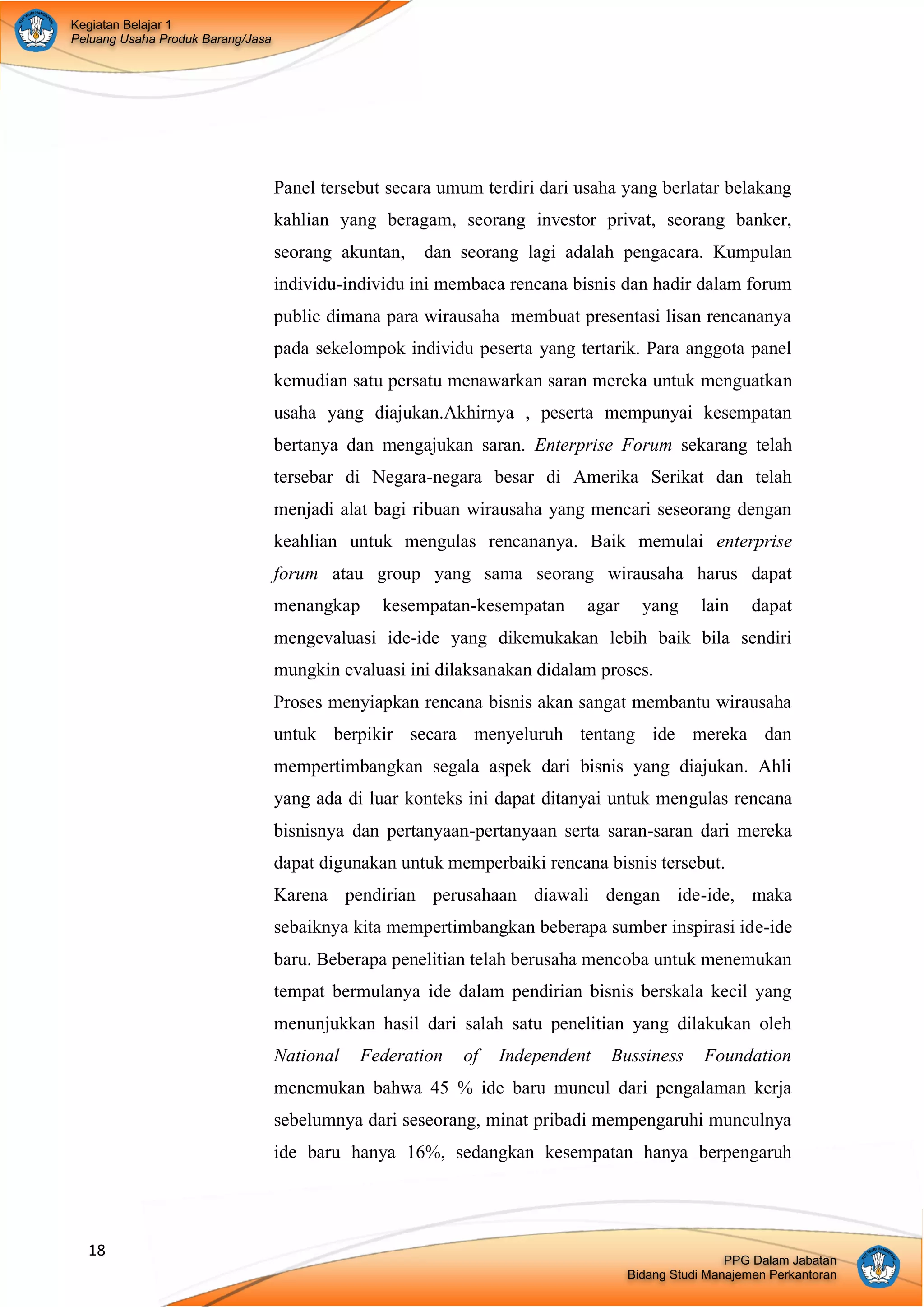 M6 kb1 peluang usaha produk barang dan jasa | PDF