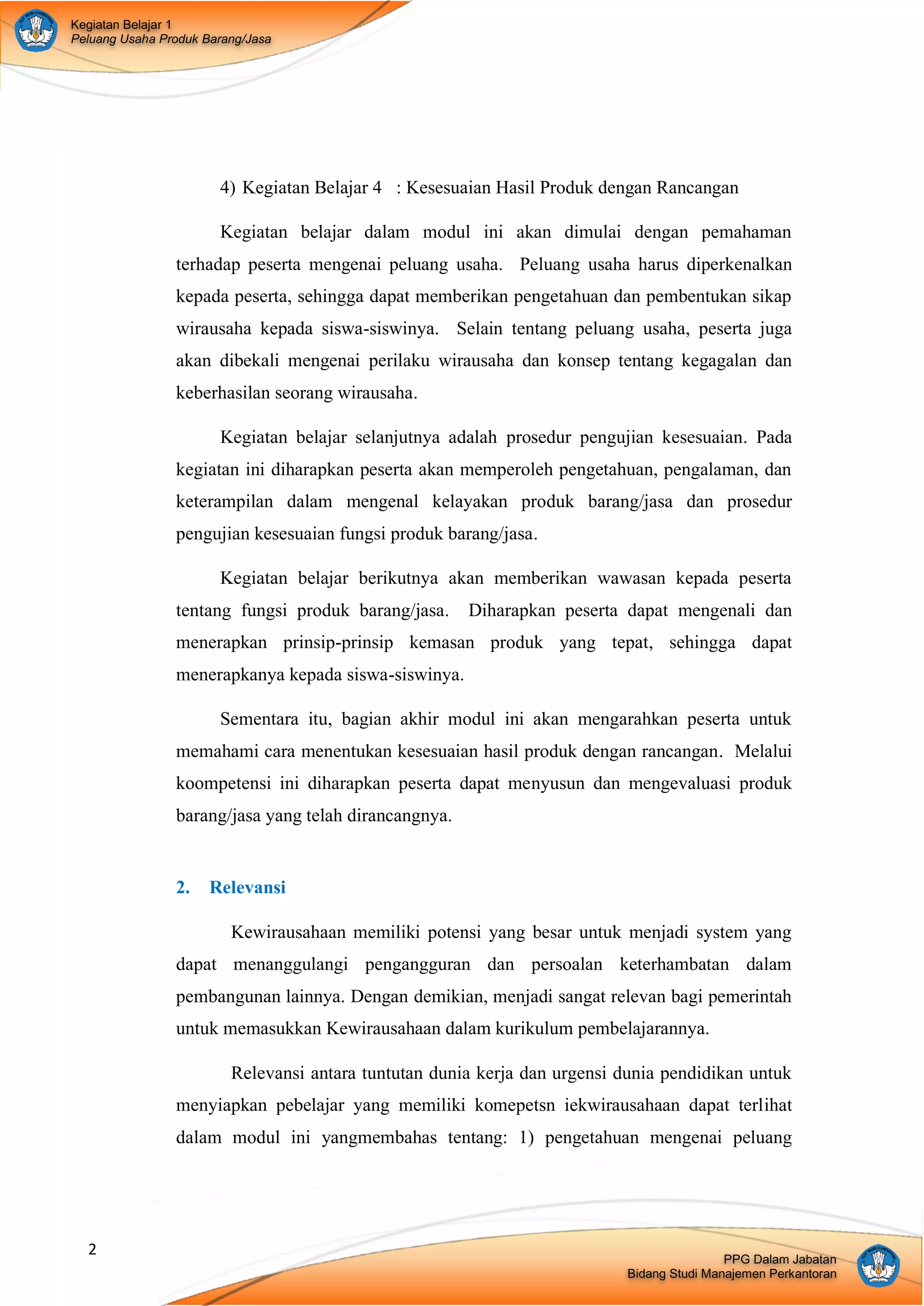 M6 kb1 peluang usaha produk barang dan jasa | PDF