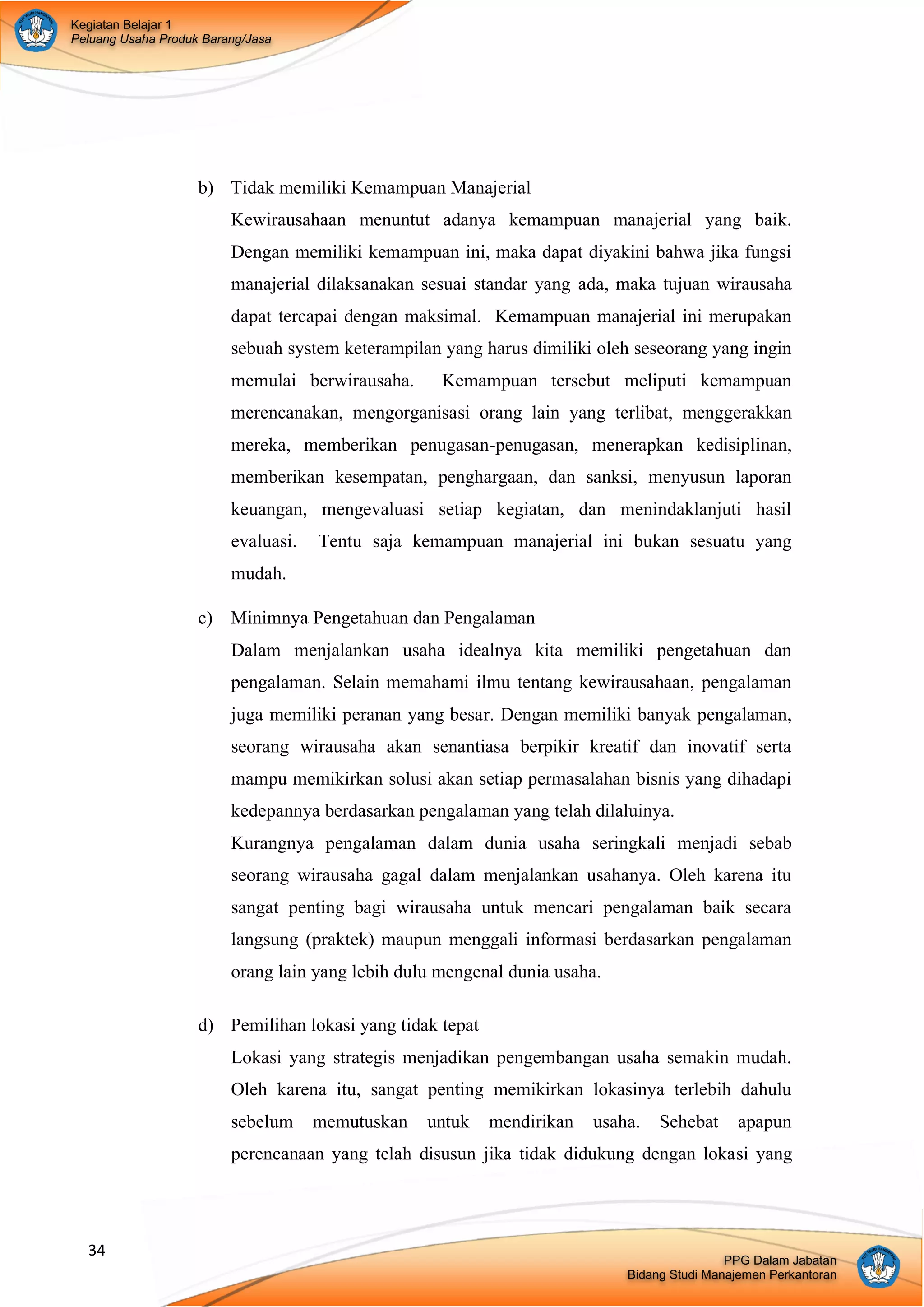 M6 kb1 peluang usaha produk barang dan jasa | PDF