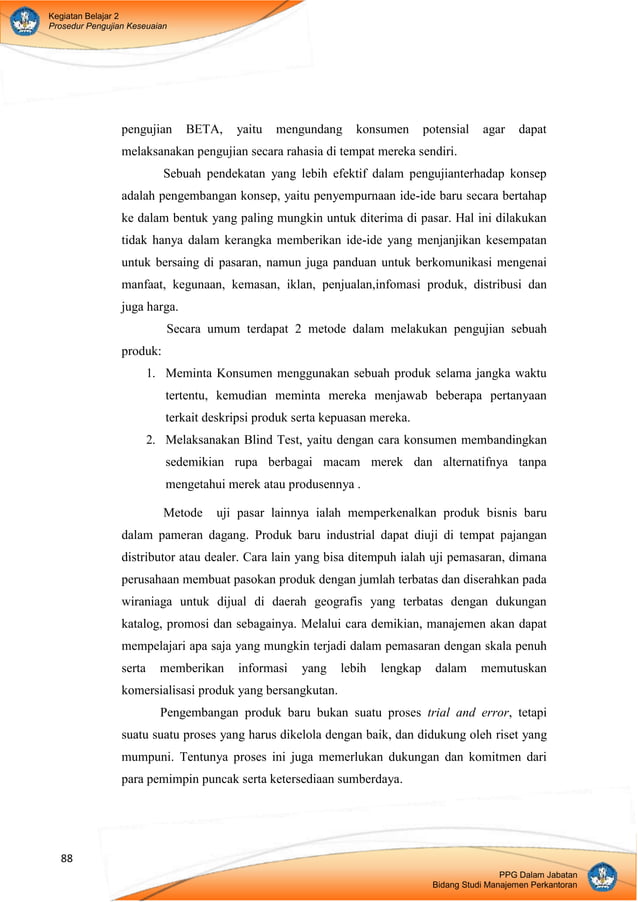 M6 kb2 prosedur pengujian kesesuaian | PDF