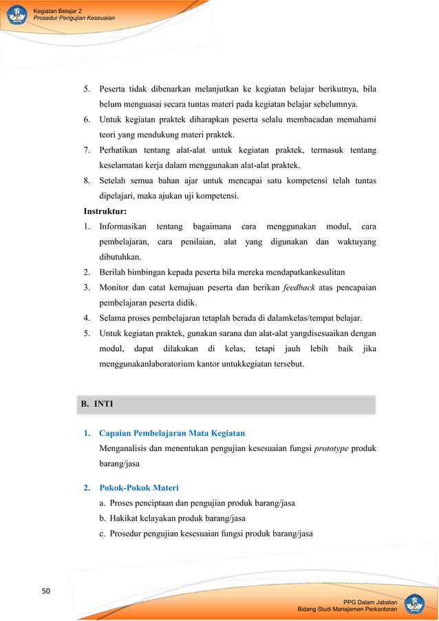 M6 kb2 prosedur pengujian kesesuaian | PDF