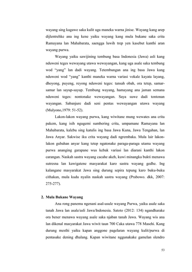 M6 kb3 CERITA WAYANG MAHABARATA LAKON BIMA BUNGKUS | PDF