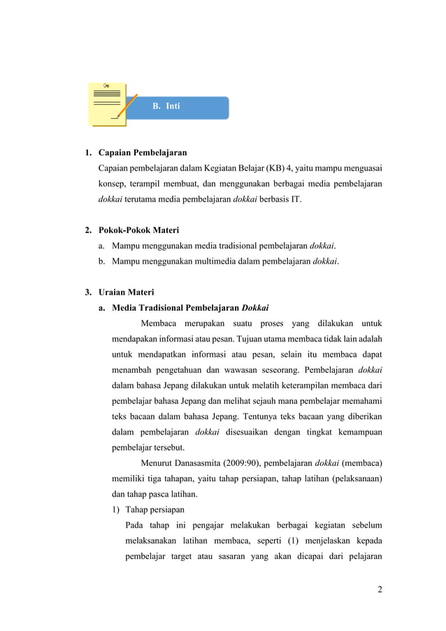 Materi M6KB4 - Media Pembelajaran Dokkai | PDF