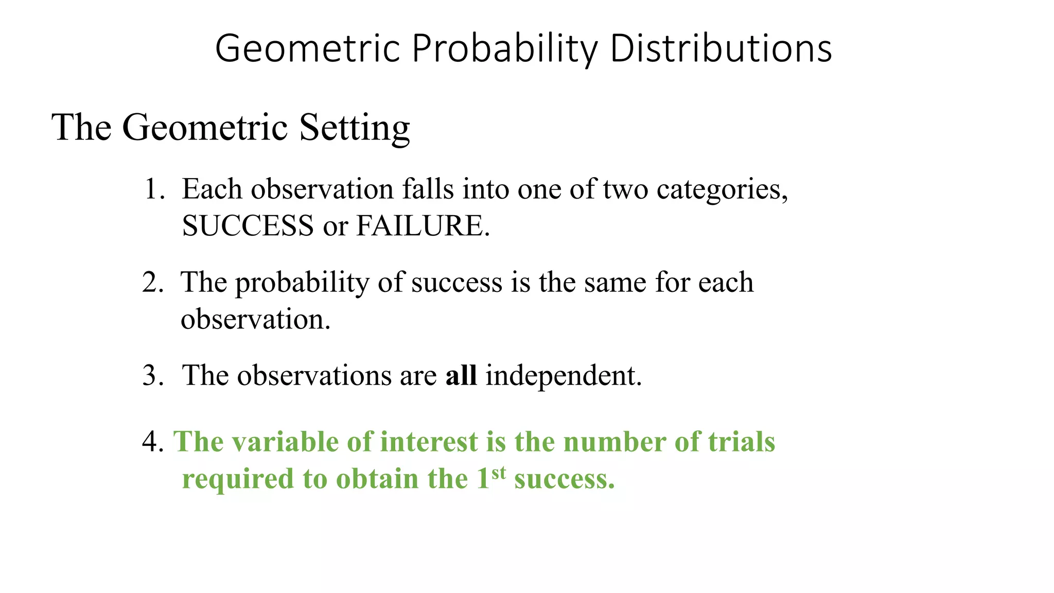 Random Variables and Geometric Probability | PPT