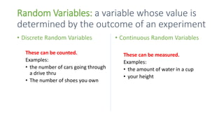 Random Variables and Geometric Probability | PPT