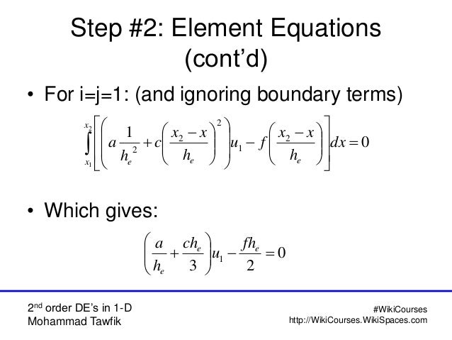 FEM: Element Equations