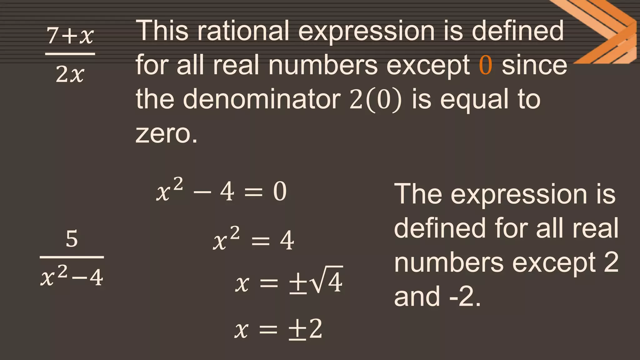 Rational algebraic expressions | PPTX