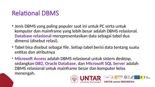 Sistem Informasi Manejemn-Sistem Manajemen Database | PPTX