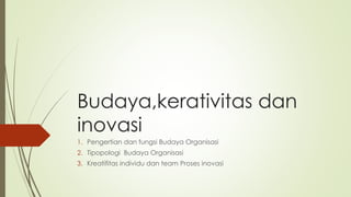 Budaya kreativitas dan inovasi | PPTX