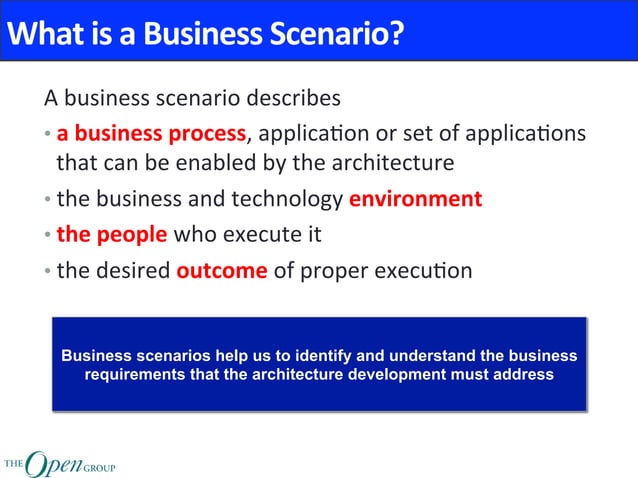TOGAF Classroom Series - M7 business-scenarios | PDF | Business ...