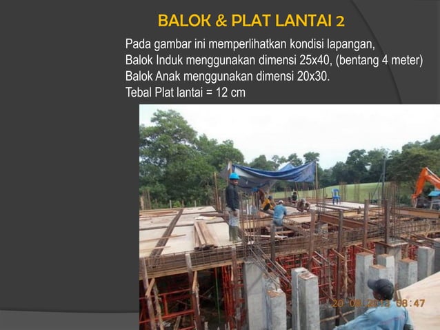 Struktur dan Konstruksi Arsitektur : Balok dan Plat Lantai Bangunan Gedung 2 lantai | PDF