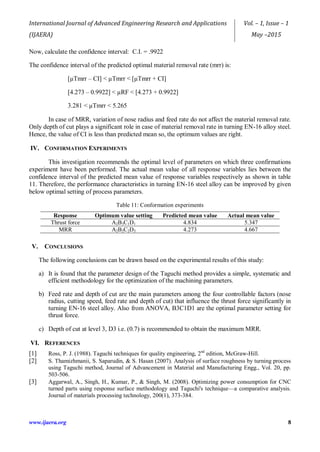 Optimization of Thrust Force and Material Removal Rate in Turning EN-16 Steel Alloy using ...
