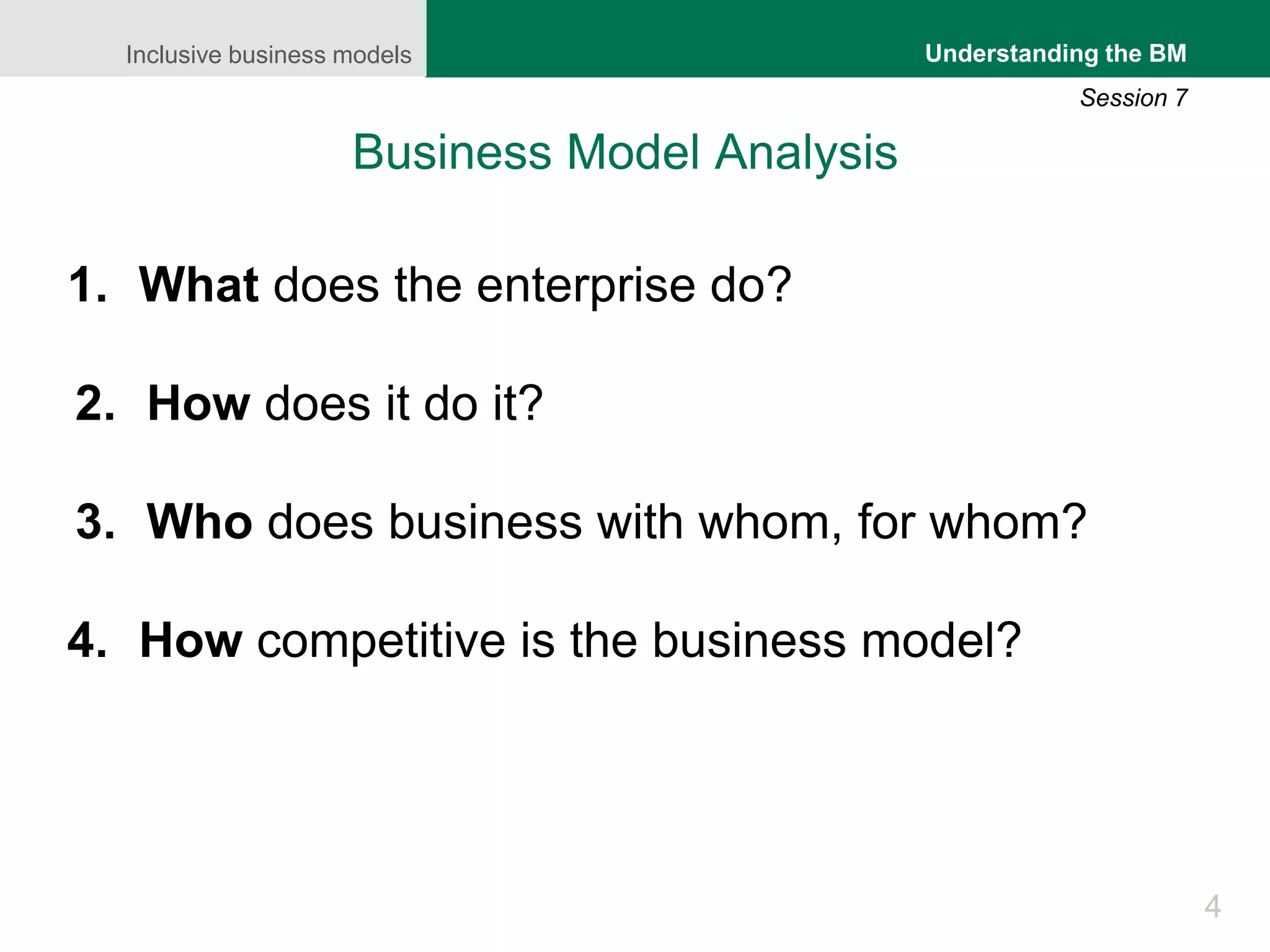 Step1: Understanding the business model - Session 7A | PPT