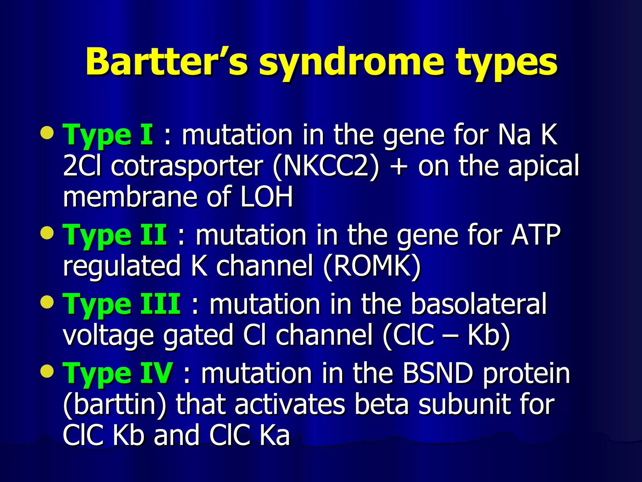 A Case of Bartter's Syndrome | PPT