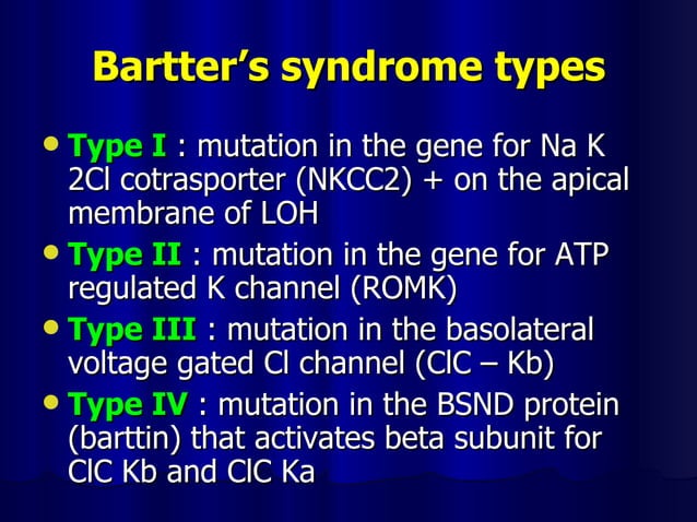 A Case of Bartter's Syndrome | PPT