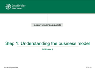 Step 1: Understanding the business model - Session 7B | PPTX