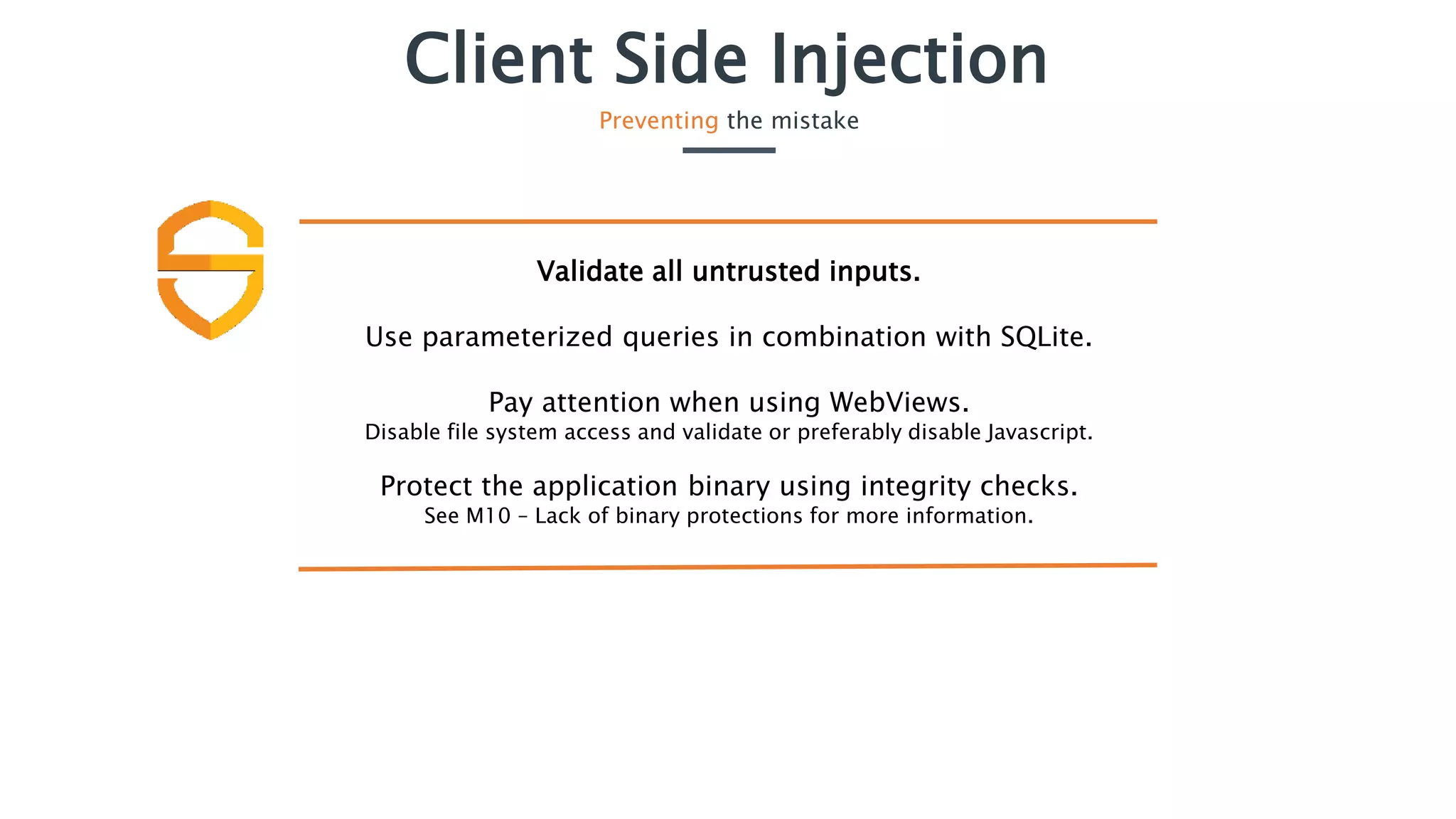 Secure Code Warrior - Client side injection | PPTX