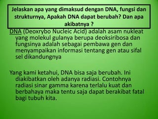 M7 kelompok 7 kromosom dna rna dan sintesis protein | PPTX