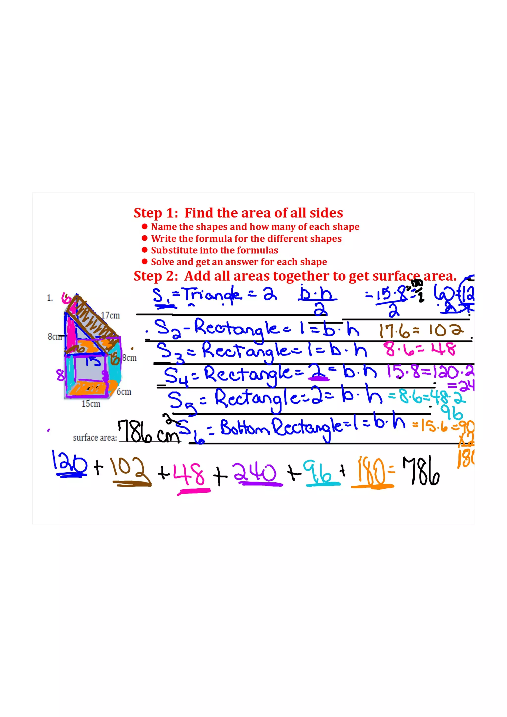 M7 lesson 4 9 surface area and volume of composite solids packet with ...