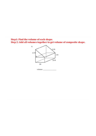 M7 lesson 4 9 surface area and volume of composite solids packet with ...