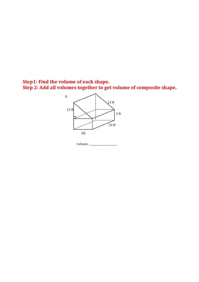 M7 lesson 4 9 surface area and volume of composite solids packet with ...