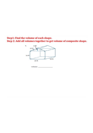 M7 lesson 4 9 surface area and volume of composite solids packet with ...