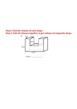 M7 lesson 4 9 surface area and volume of composite solids packet with ...