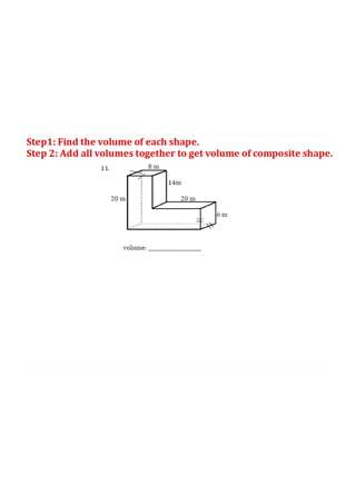 M7 lesson 4 9 surface area and volume of composite solids packet with ...