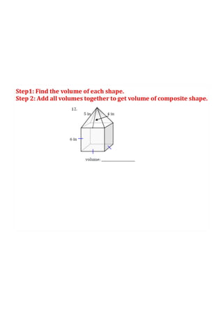 M7 lesson 4 9 surface area and volume of composite solids packet with ...