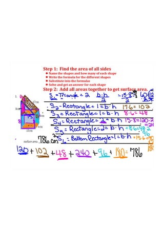 M7 lesson 4 9 surface area and volume of composite solids packet with ...
