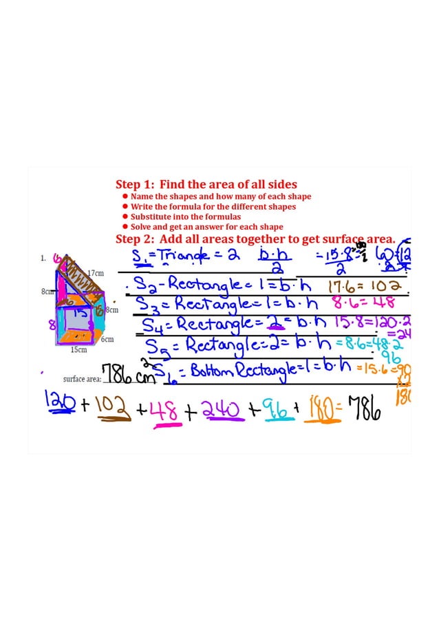 M7 lesson 4 9 surface area and volume of composite solids packet with ...