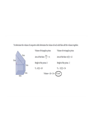 M7 lesson 4 9 surface area and volume of composite solids packet with ...