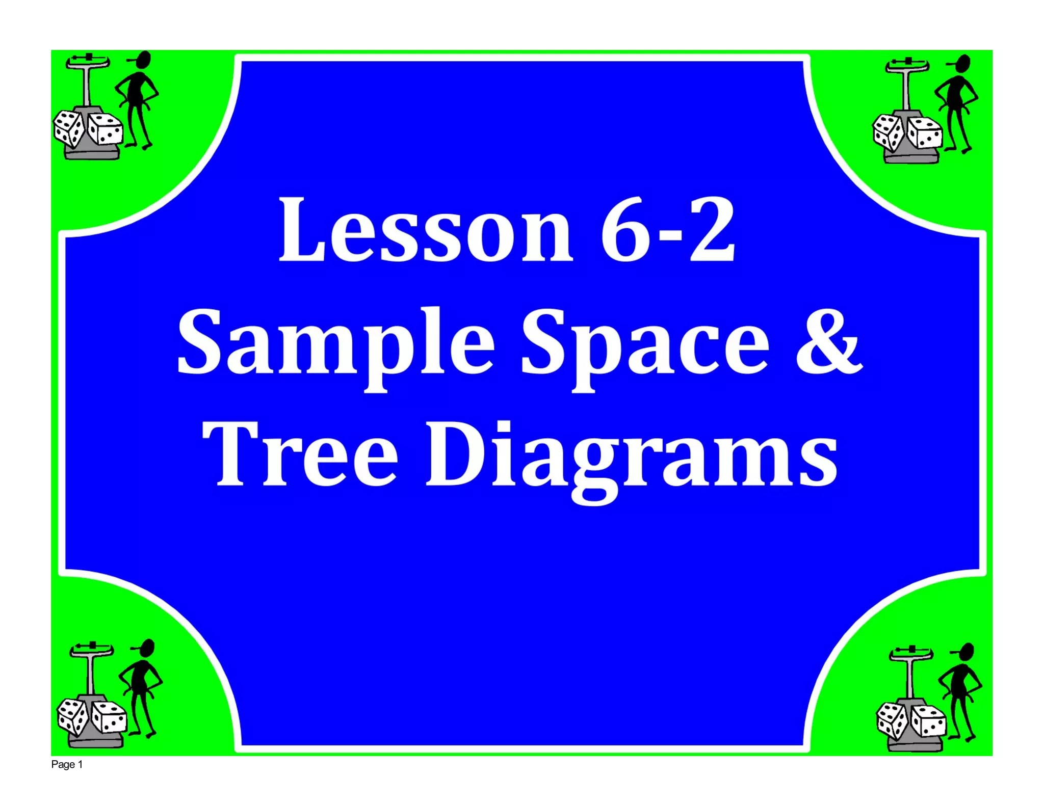 M7 lesson 6 2 sample space & tree diagrams | PDF